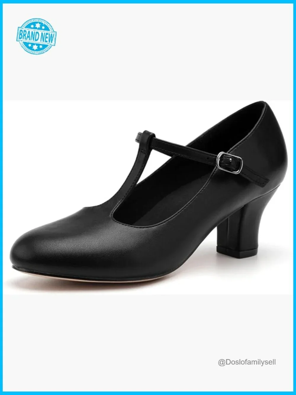 Shoes | Tstrap Dance Heels 25 Inch Block Heel Character Shoes Ballroom ...